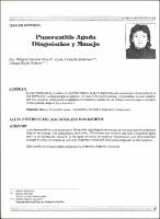 Pancreatitis aguda: diagnóstico y manejo
